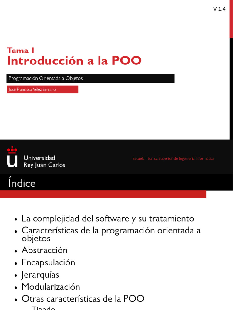 Tema2. Introducción A La POO | PDF | Objeto (informática) | Programación orientada a objetos