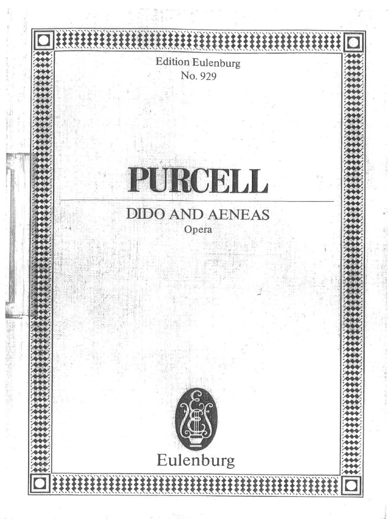 Purcell Dido and Aeneas Opera | PDF