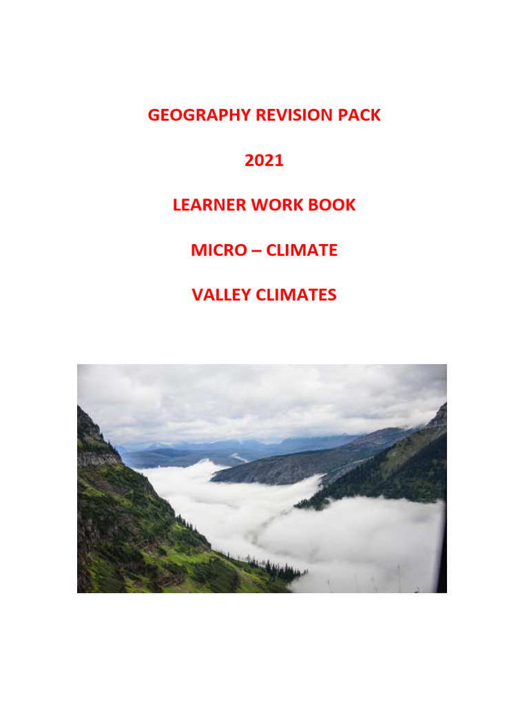 Valley Climate Grade 12 Revision Guide | PDF