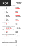 Math Quiz Bee Grade 4 | PDF | Fraction (Mathematics) | Multiplication