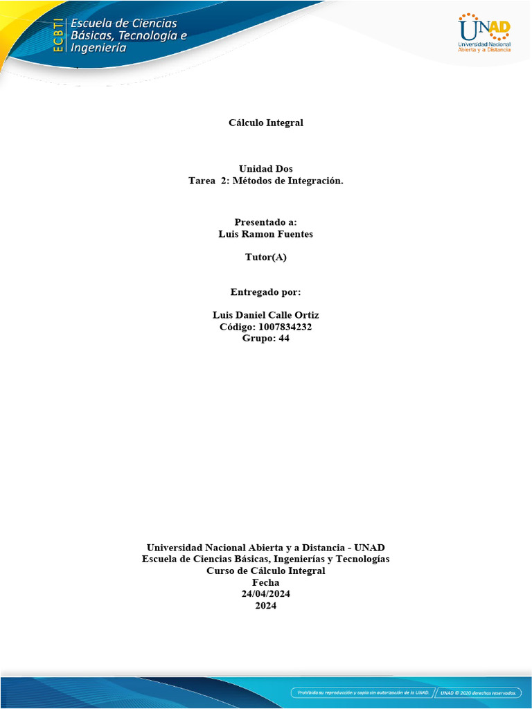 Anexo 2 – Plantilla Entrega Tarea 2 (1) | PDF | Integral | Zona