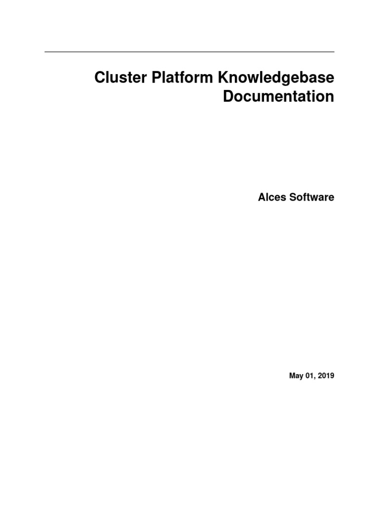 HPC Cluster Platform Design Guide | PDF | Computer Network | Computer Cluster