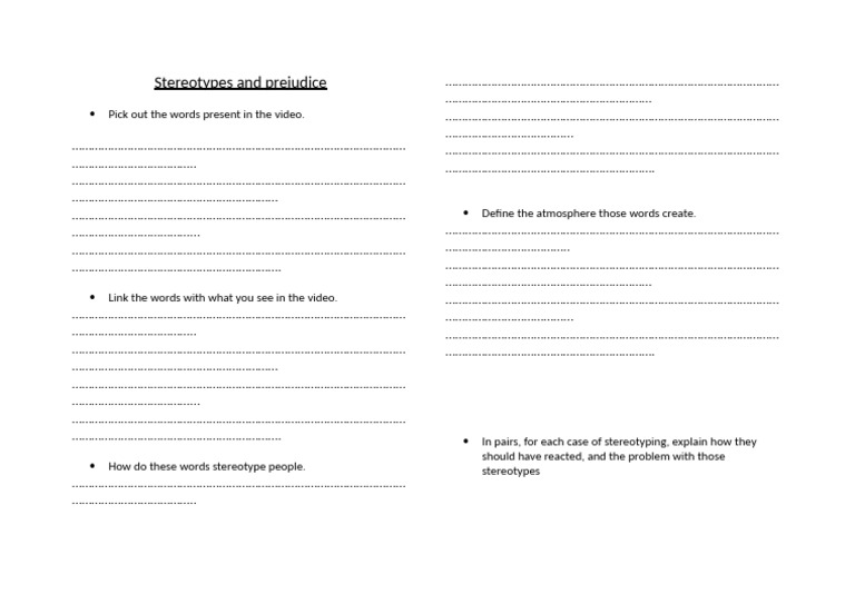Analyzing Stereotypes in Media | PDF