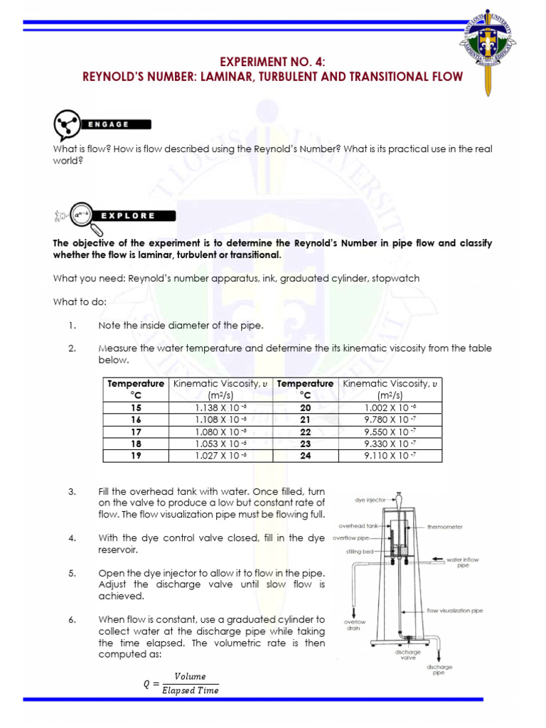 EXPT.-4-REYNOLDS-NUMBER | PDF | Reynolds Number | Fluid Dynamics