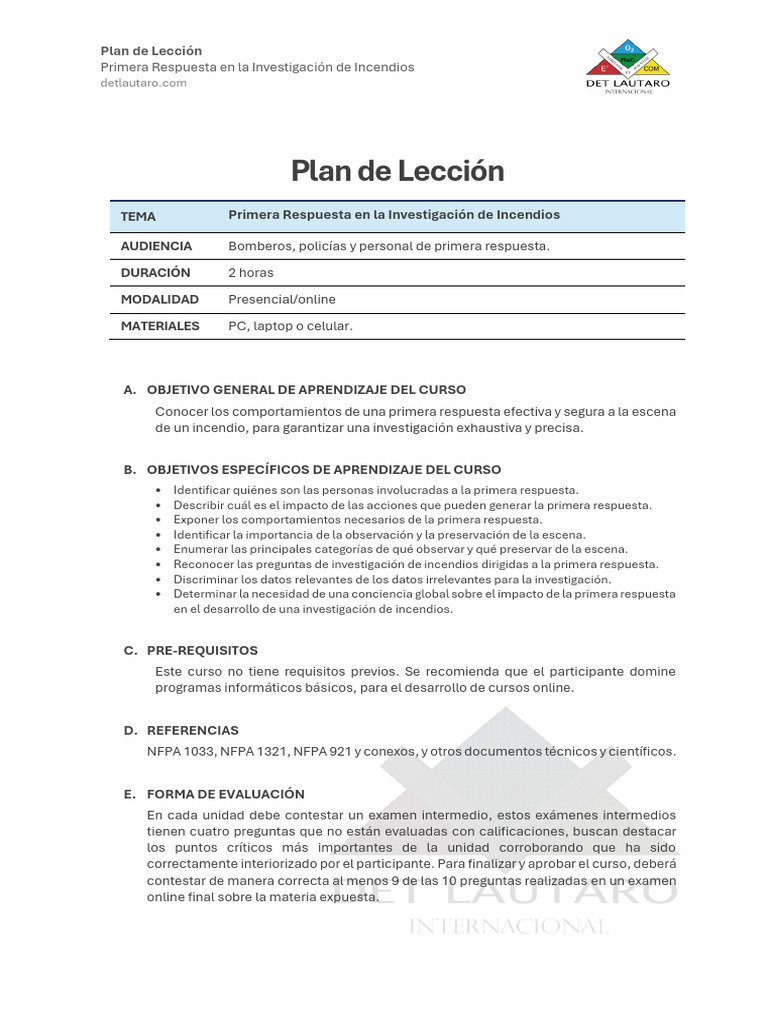 001 - Plan de Lección | PDF | Evaluación | Cognición