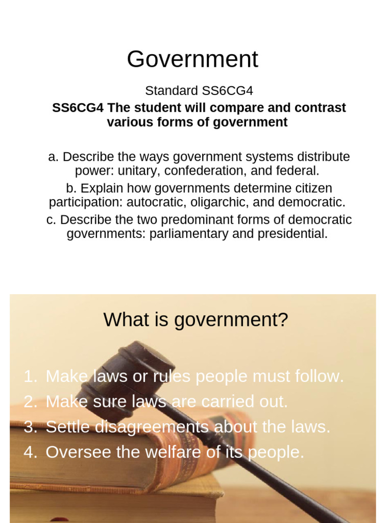 SS6CG3 Government Guided Lesson 2 | PDF | Political Ideologies | Democracy