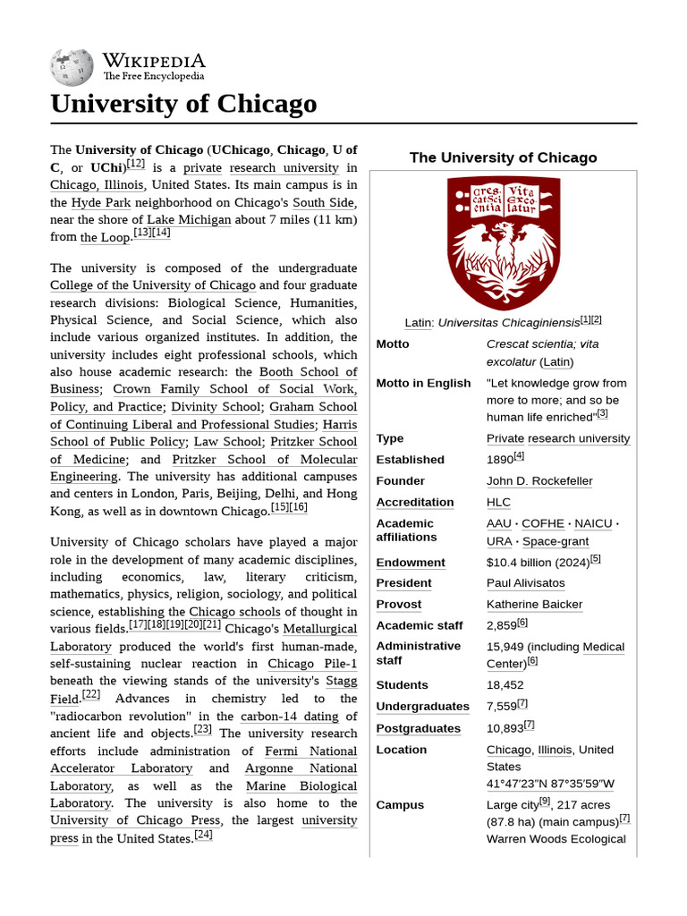 University of Chicago | PDF | University Of Chicago | University