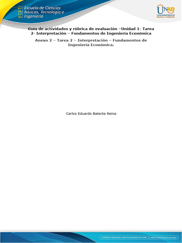 Anexo 2-Tarea 2 - Fundamentos de Ingenieria Economica | PDF | Business | Dinero