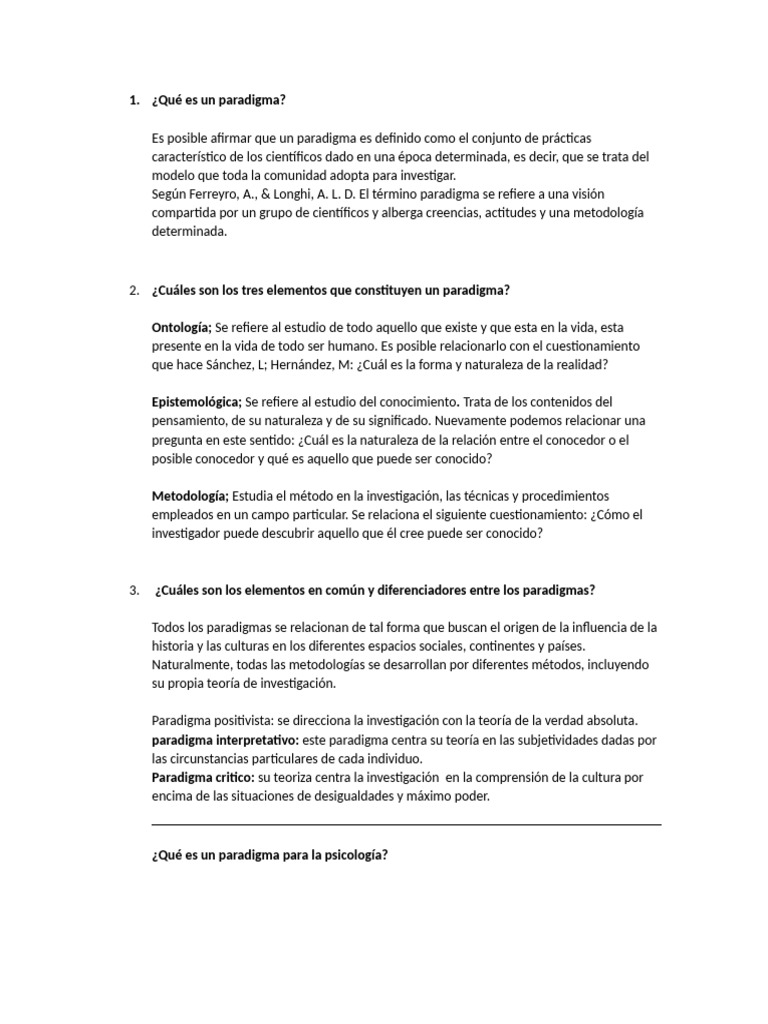 Que Es Un Paradigma | PDF | Paradigma | Conocimiento