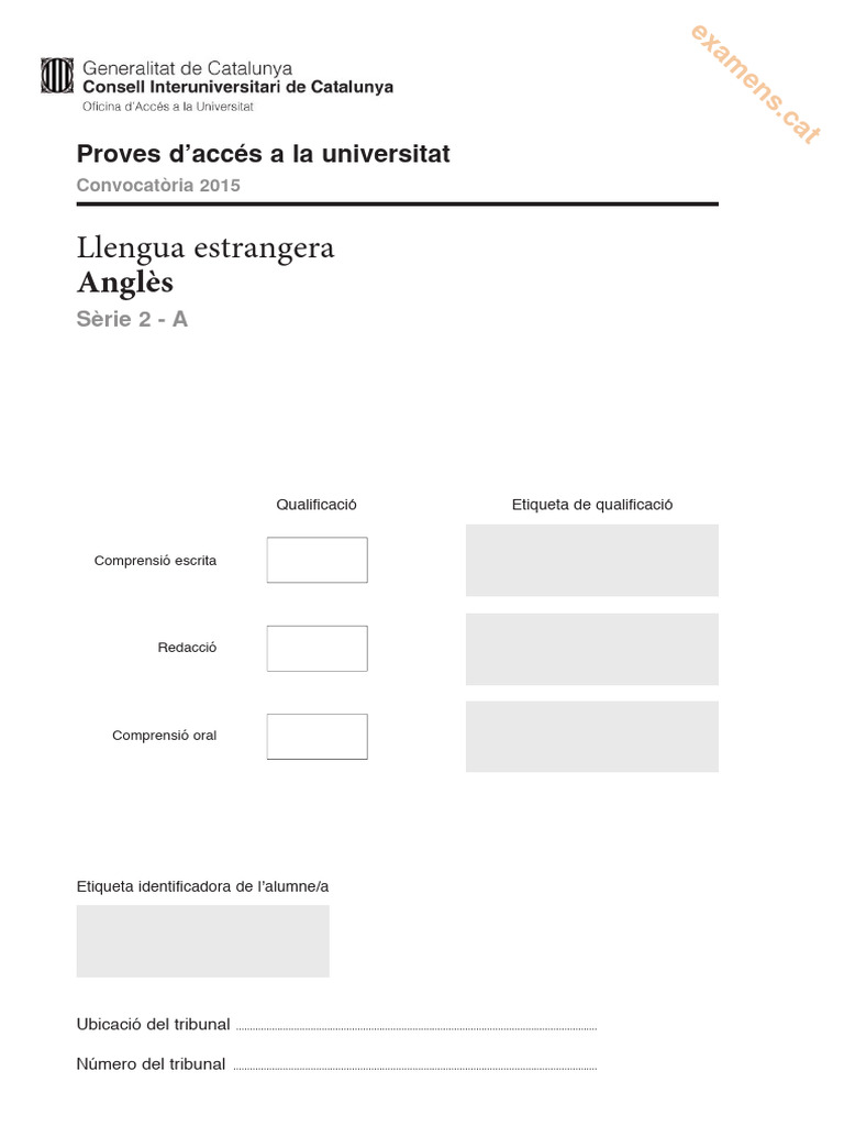Pau Angles 2015 Juny Enunciat | PDF | Telepathy | Human Communication