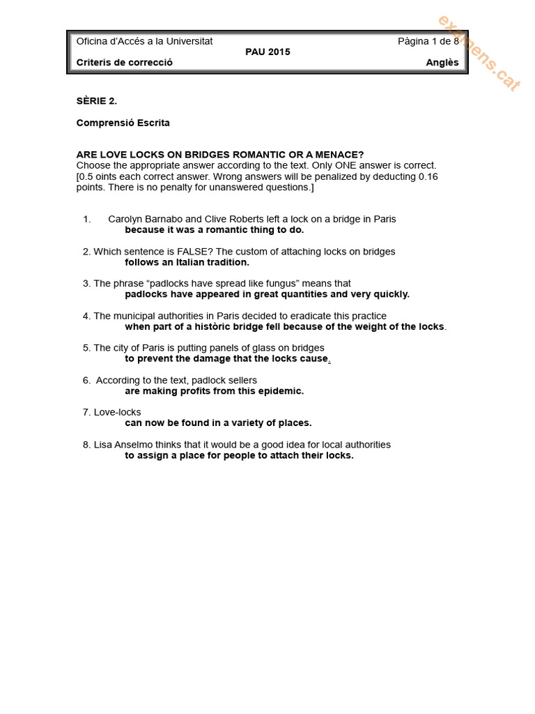 Pau Angles 2015 Juny Solucio | PDF | Telepathy | Mind