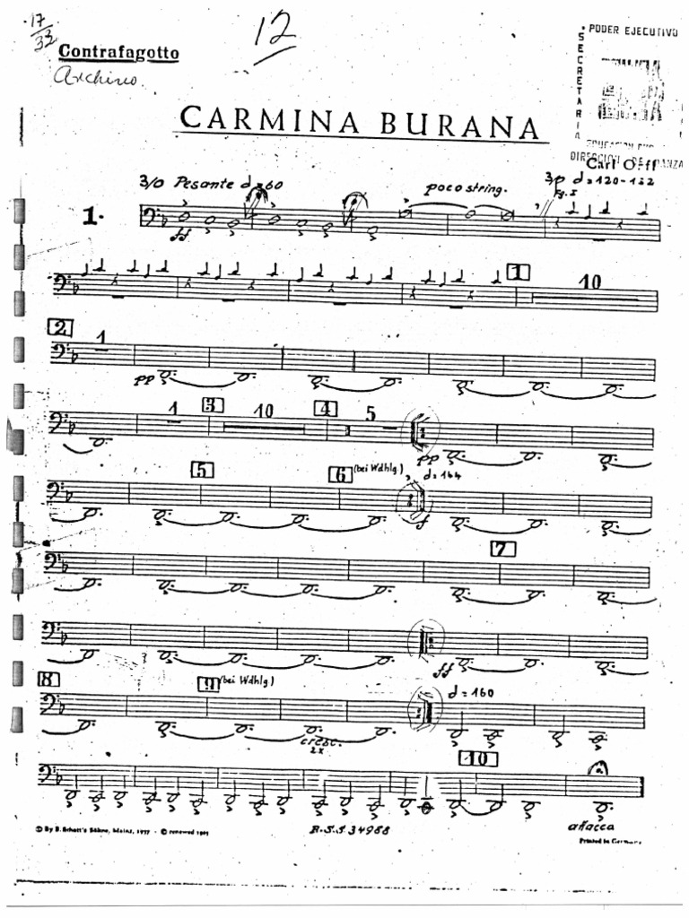 Carmina Burana Contrafagot | PDF