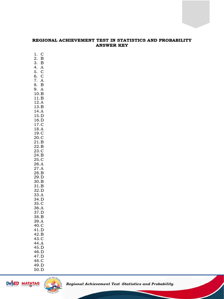 Stat - Prob Key To Correction | PDF