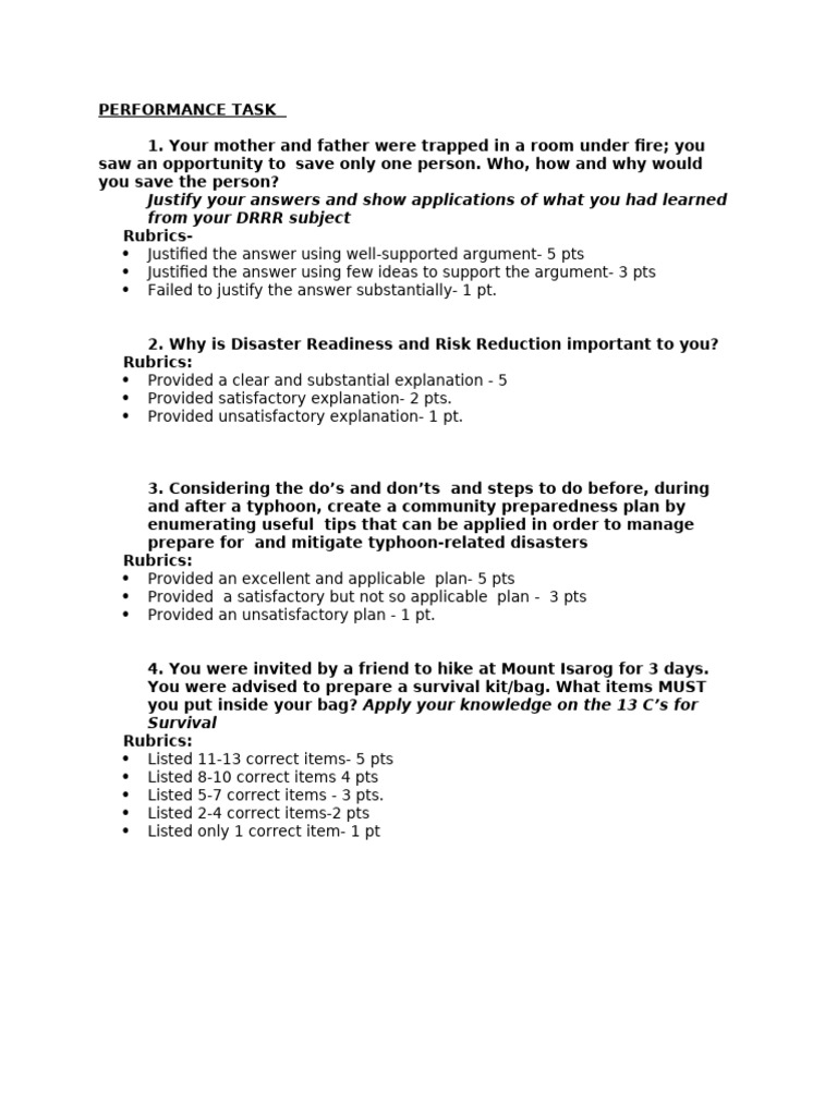 DRRR 12 Final Performance Task | PDF