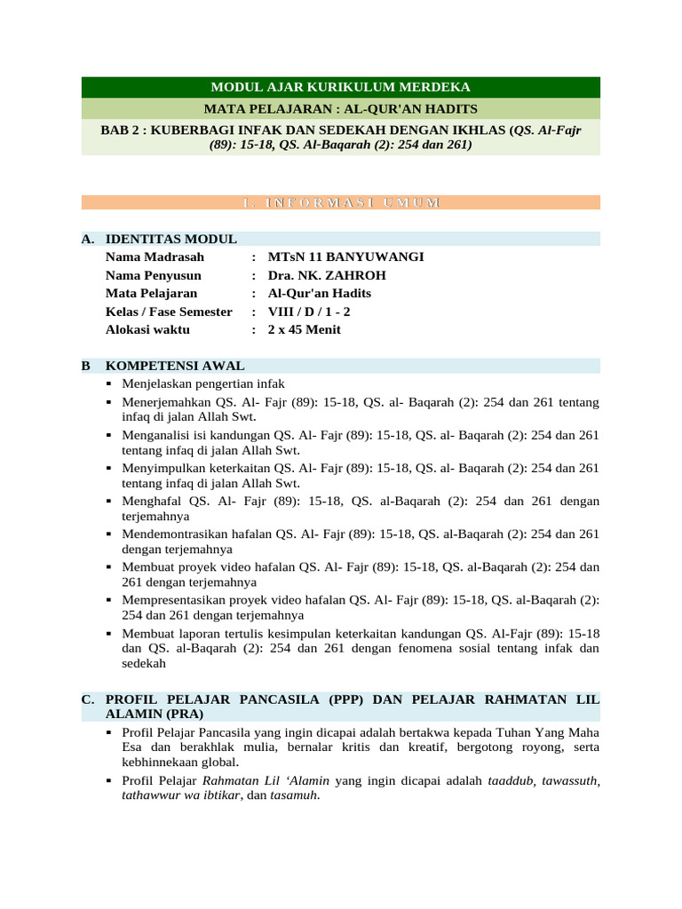 Modul Qurdis Bab 2 | PDF