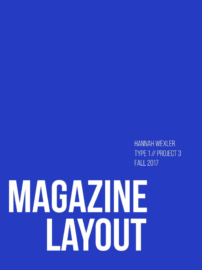 Magazine Layout Process Book | PDF