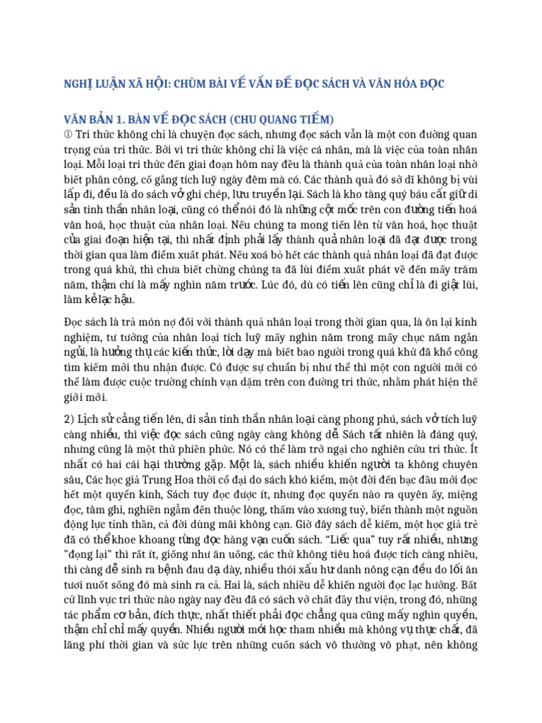 Ban Ve Doc Sach | PDF
