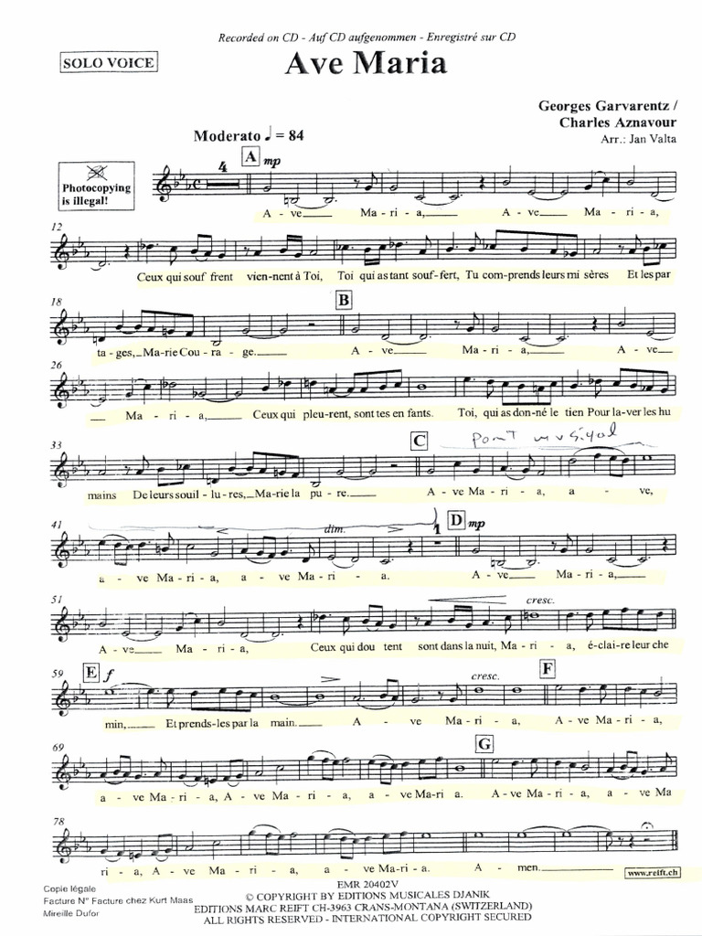 AVE MARIA PARTITION | PDF