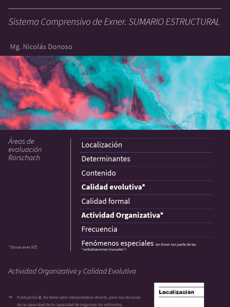 Rorschach-Exner | PDF | Sicología | Conceptos psicologicos