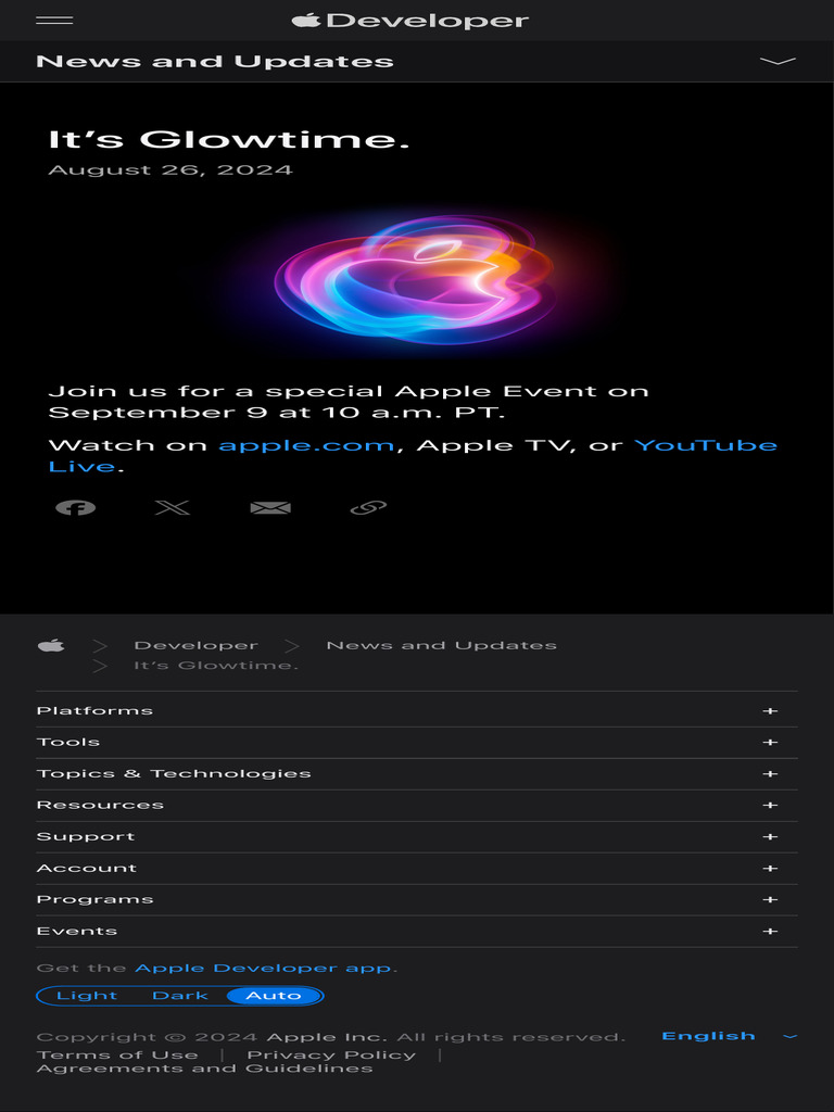 It’s Glowtime. - Latest News - Apple Developer | PDF