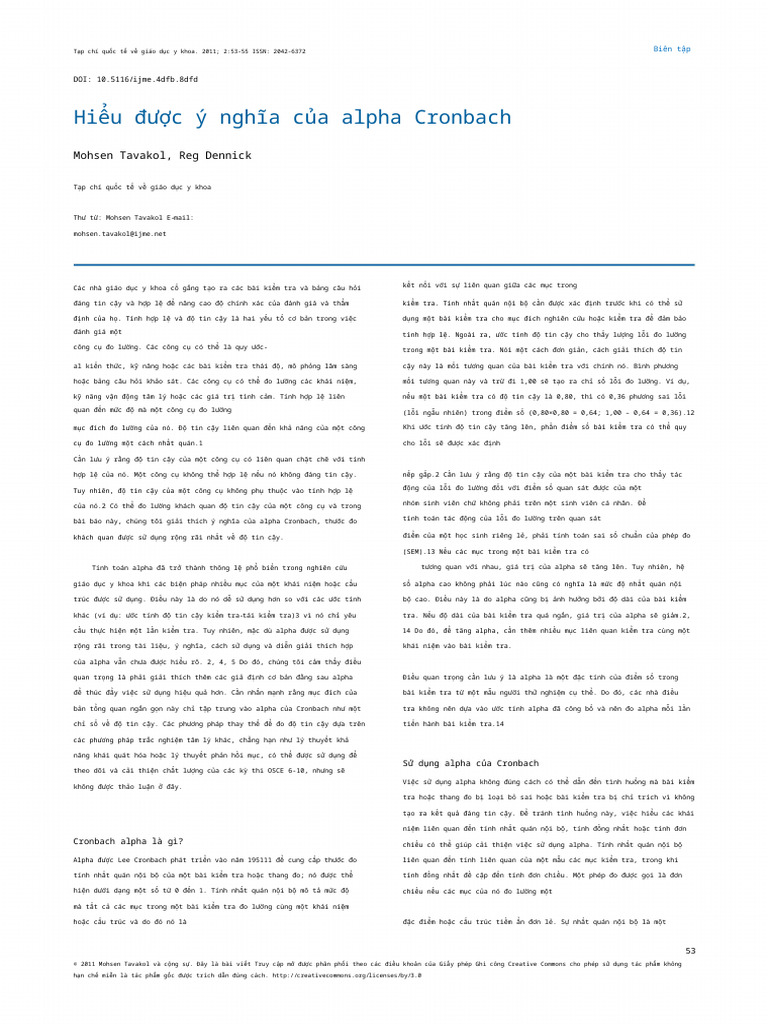 Tavakol 2011 | PDF