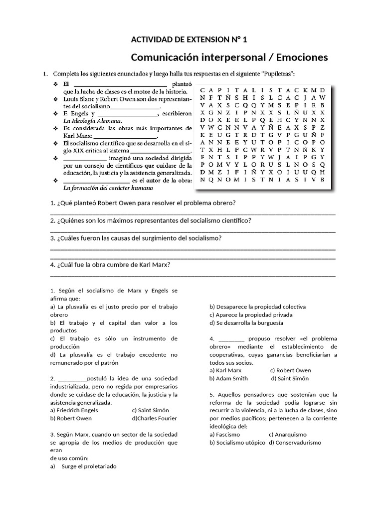 Preguntas sobre Socialismo y Marxismo | PDF