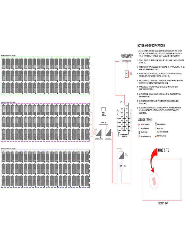 Solar Single Line Diagram Model | PDF