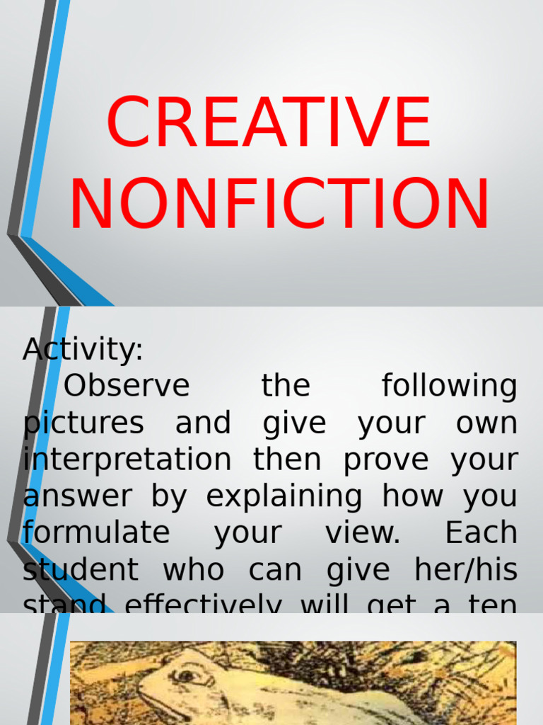 Creative Nonfiction Lesson 4 | PDF | Creative Nonfiction | Cognition