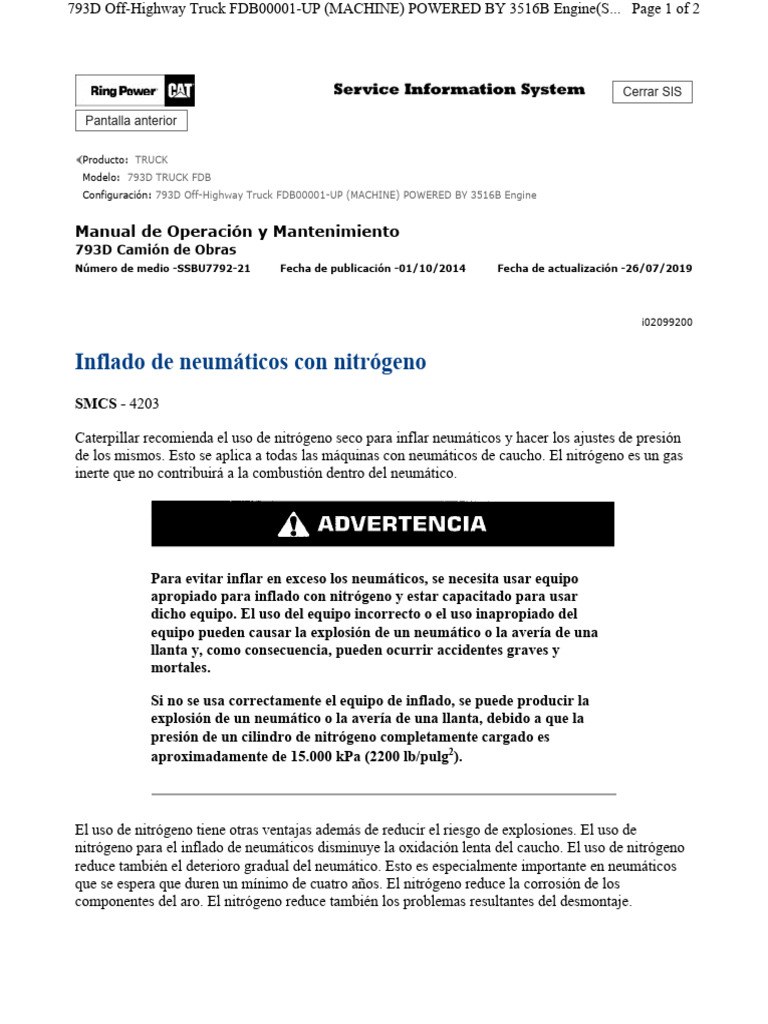 Inflado de Neumáticos Con Nitrógeno | PDF | Neumático | Nitrógeno