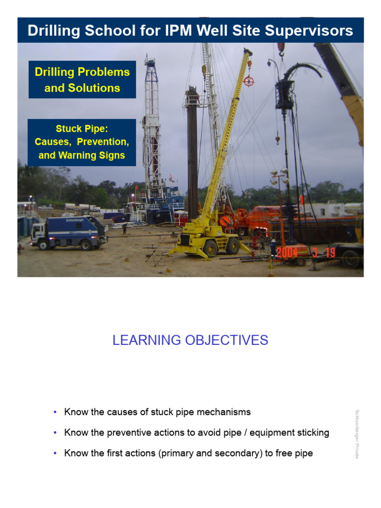 13D. Stuck Pipe - Causes Prevention Warning Signs | PDF | Casing ...