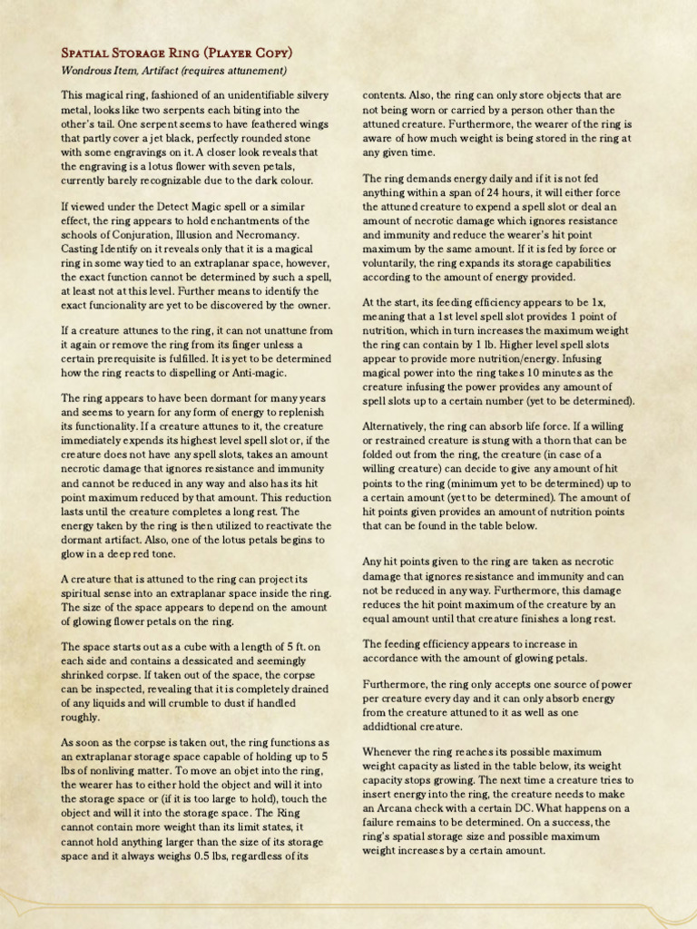 Spatial Storage Ring Artifact Guide | PDF