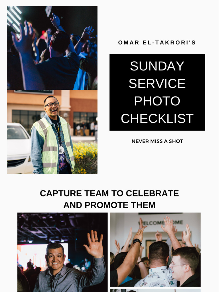 Sunday Service Photo Checklist | PDF