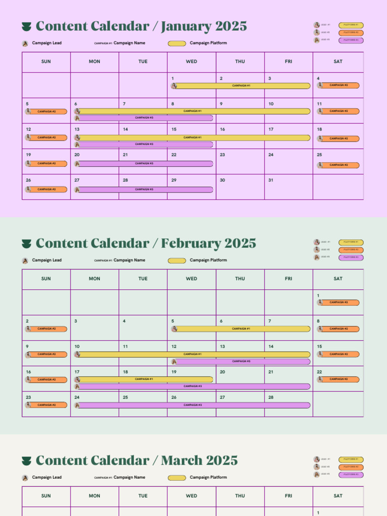Content Plan Calendar | PDF