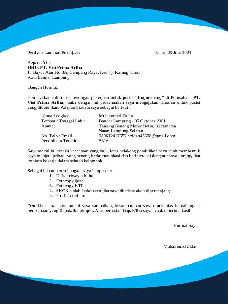 Berkas_Lamaran_zidan-1-dikonversi | PDF