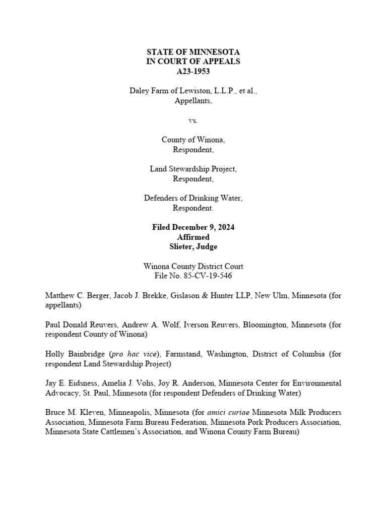 State of Minnesota in Court of Appeals A23-1953: Pro Hac Vice | PDF ...