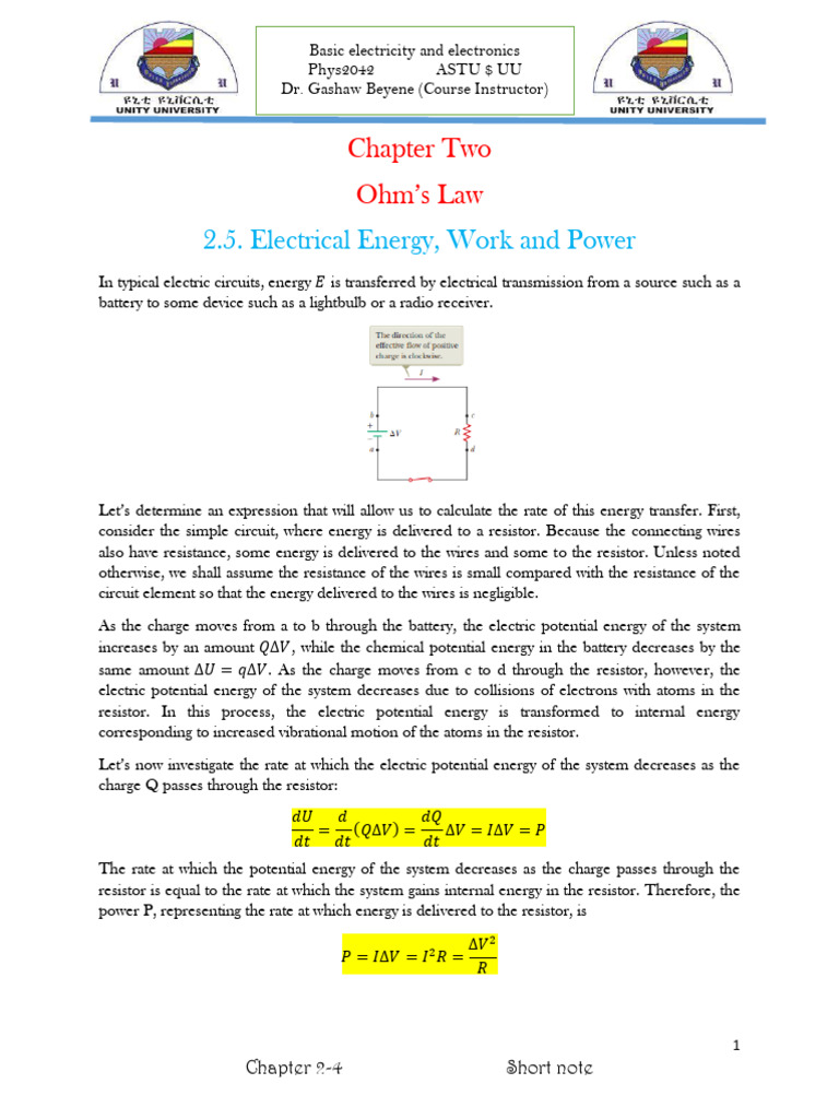 Chap-2-3 Not Complete | PDF | Resistor | Electrical Resistance And Conductance