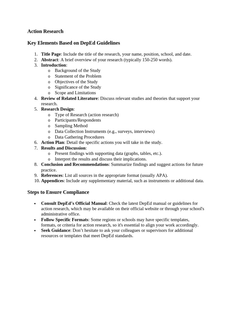 Action Research Format | PDF | Methodology | Data