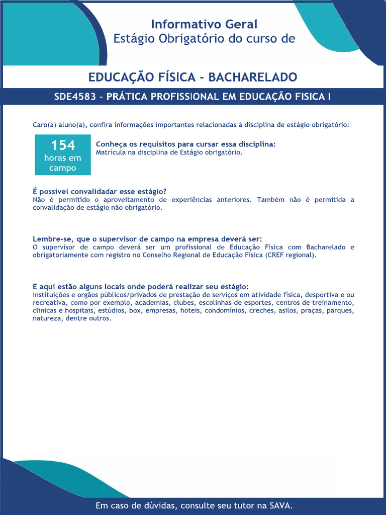 9 - Informativo Geral - Est Gio Obrigat Rio 2 | PDF