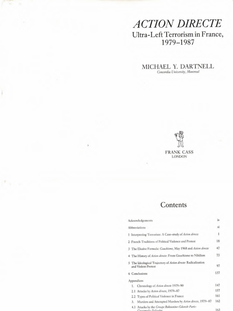 Michael Y. Dartnell - Action Directe - Ultra-Left Terrorism in France ...
