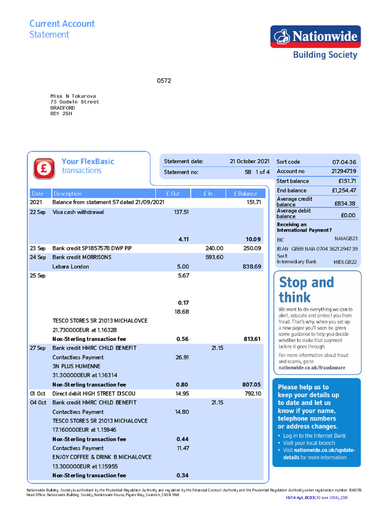 FlexBasic Account Statement Overview | PDF | Cheque | Cash
