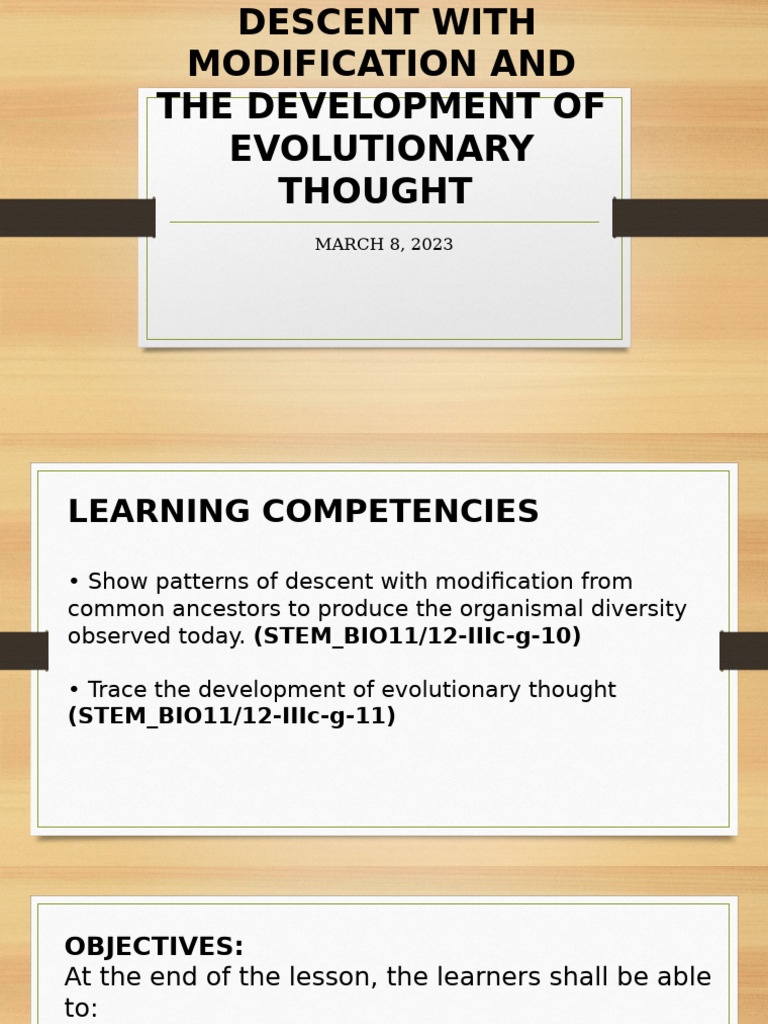 4. DESCENT WITH MODIFICATION | PDF | Evolution | Natural Selection