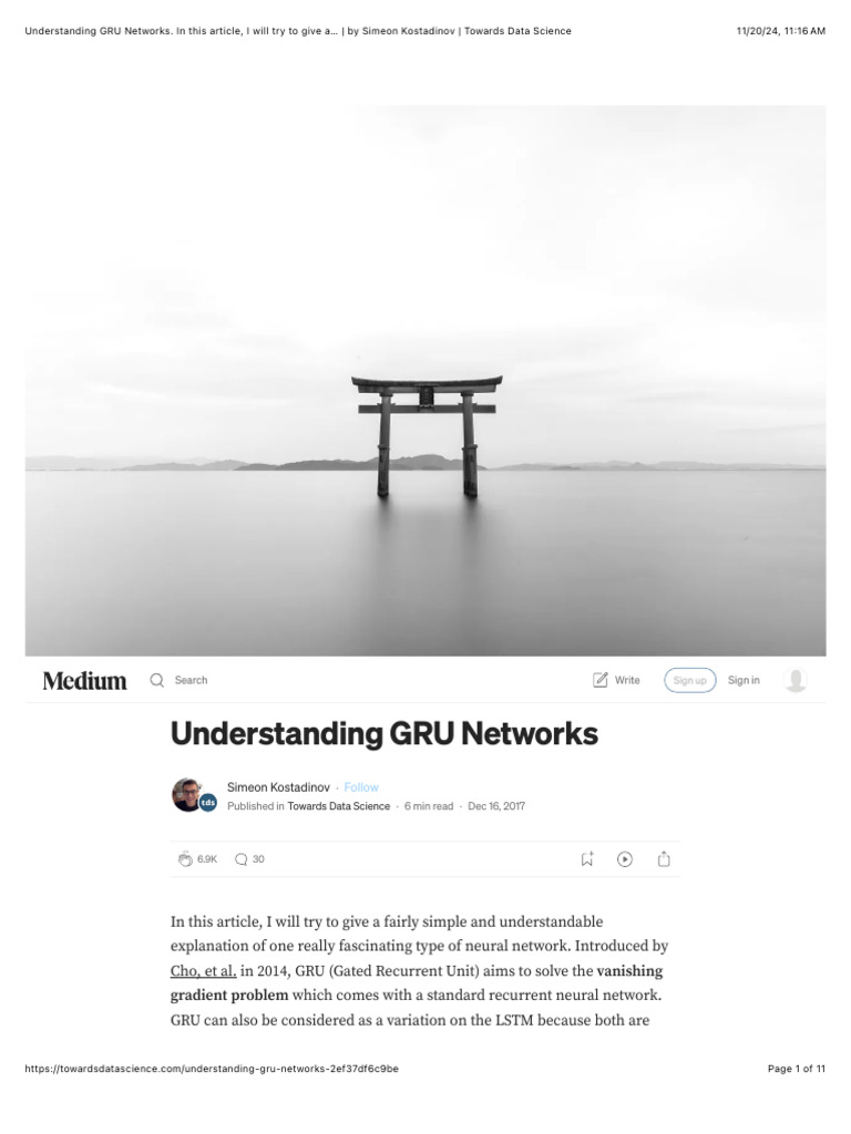 Understanding GRU Networks | PDF | Artificial Intelligence | Intelligence (AI) & Semantics