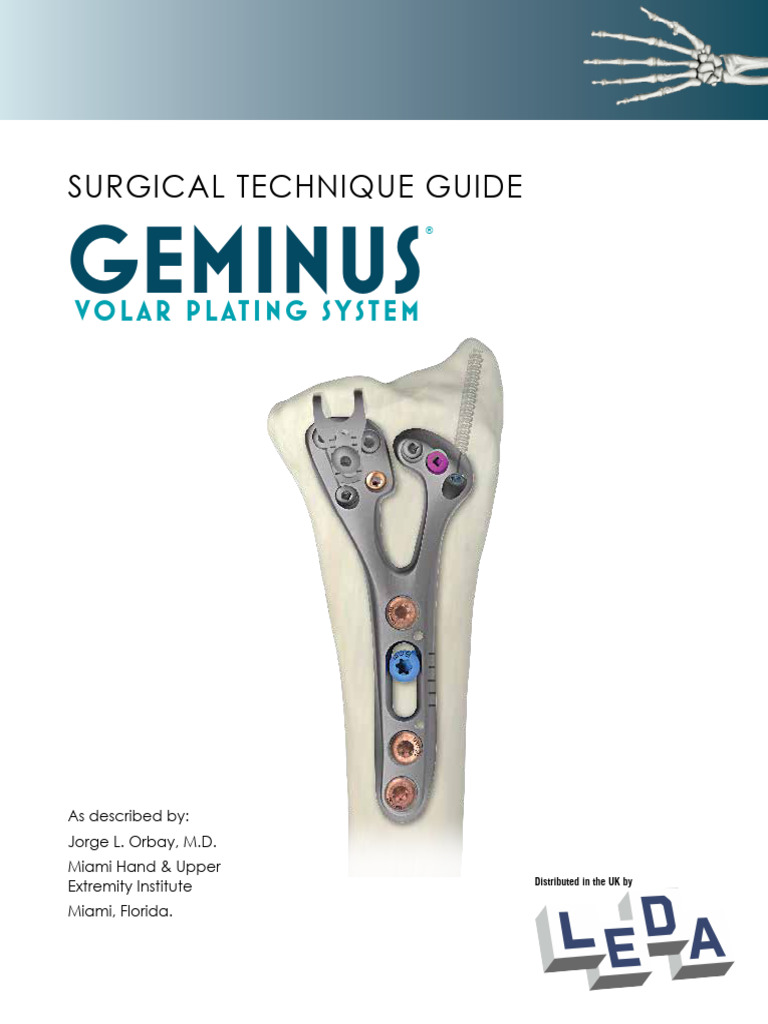 GEMINUS Volar Plating Surgical Guide | PDF | Thumb | Musculoskeletal System
