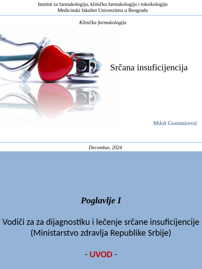 KONGESTIVNA SRČANA INSUFICIJENCIJA VI Godina | PDF