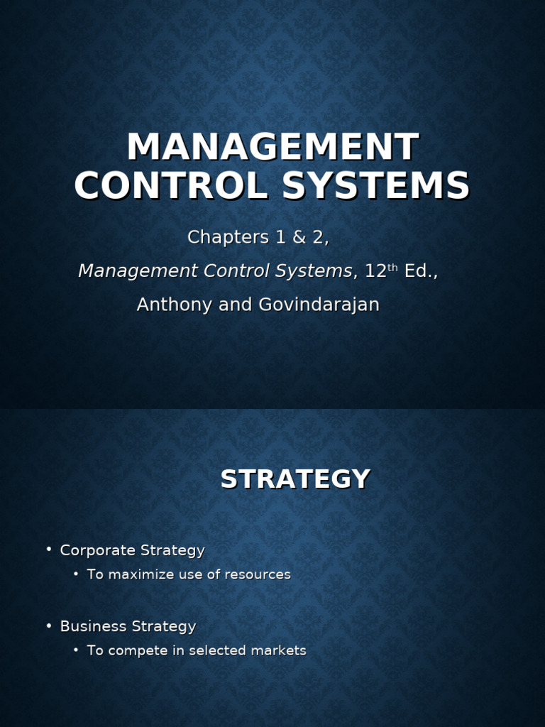 Management Control Systems | PDF