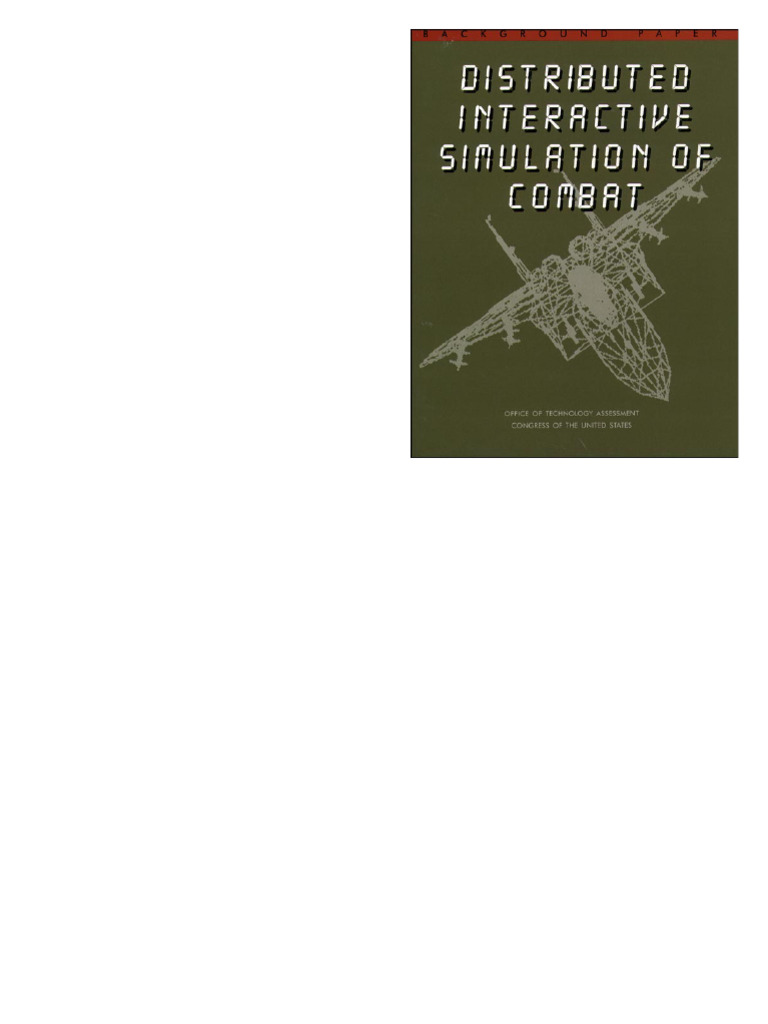 September 1995: Distributed Interactive Simulation of Combat | PDF | Simulation | Darpa