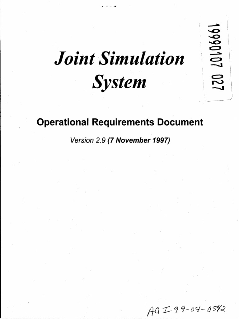 ADA358596 | PDF | Simulation | System