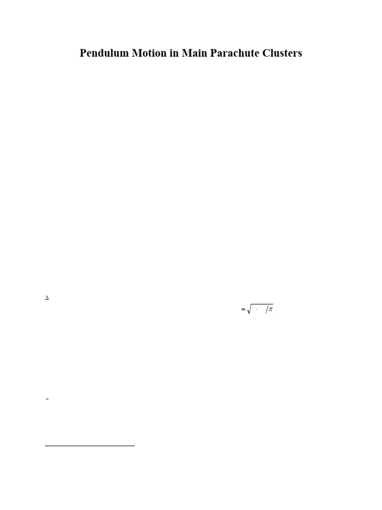 Pendulum Motion in Main Parachute Clusters | PDF | Pendulum | Oscillation
