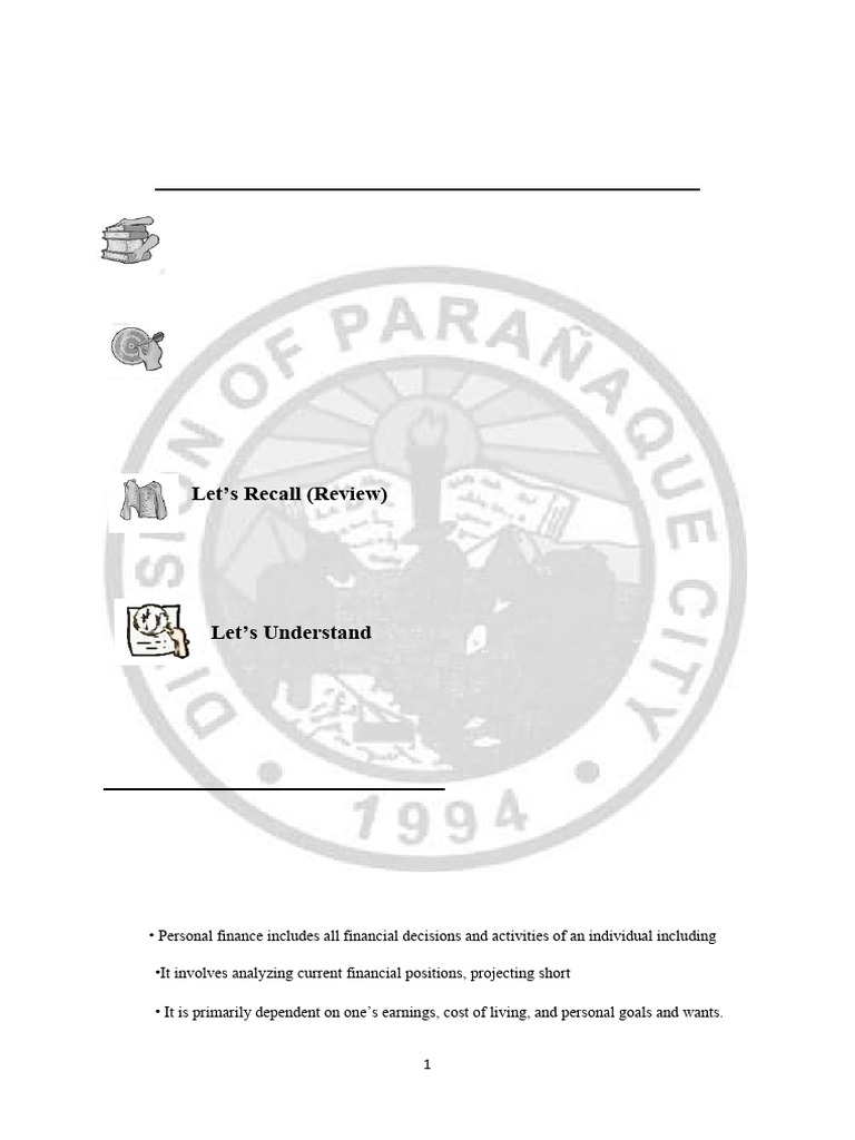 Business-Finance Grade-12 QTR2 M3 | PDF | Cost Of Living | Expense
