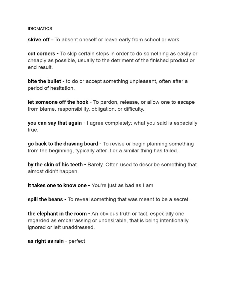 Idiomatic S | PDF